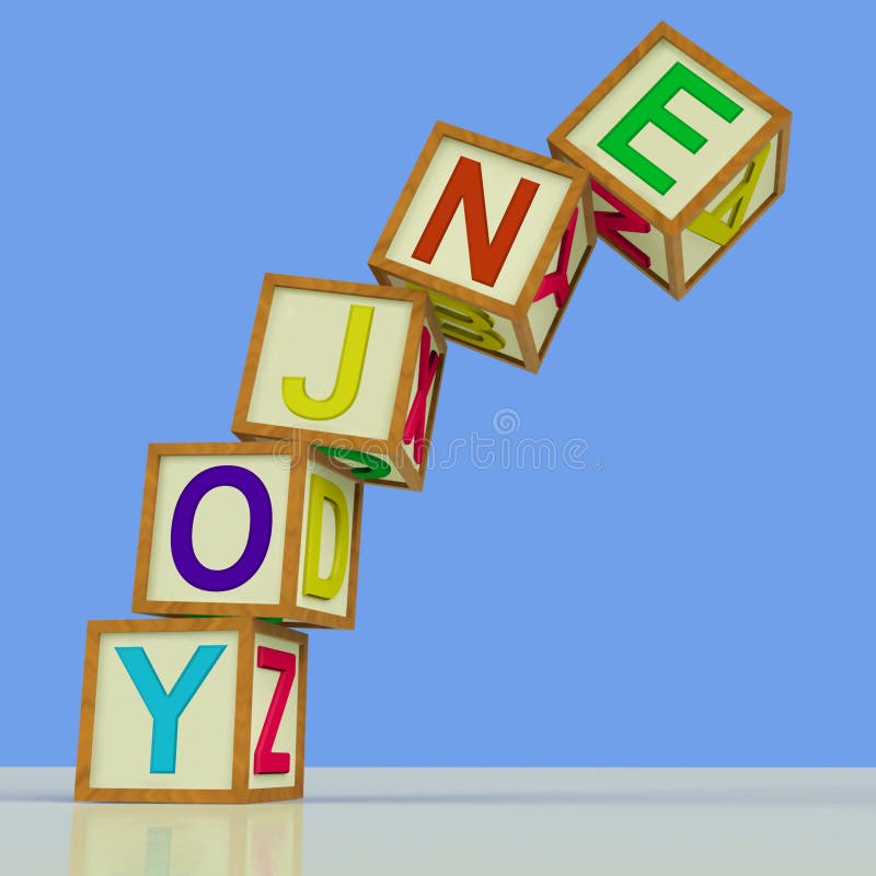 Play Blocks Show Fun Enjoyment and Games Stock Illustration ...