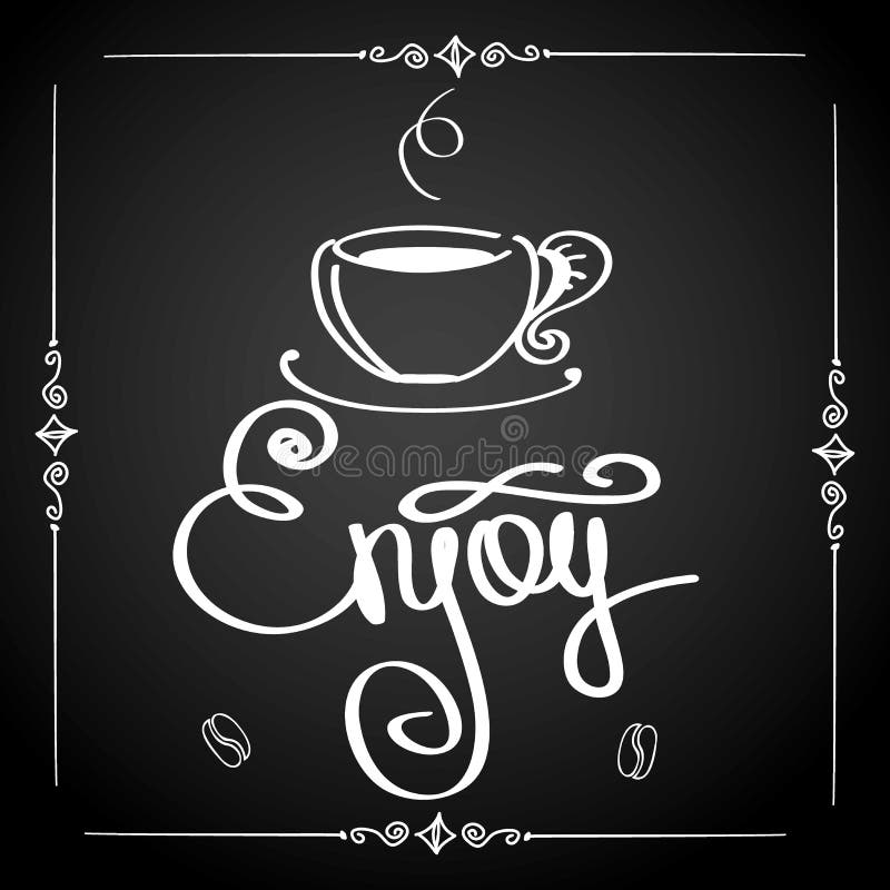 Enjoy Our Coffee, Cafe or Restaurant Advertisement Stock Vector ...