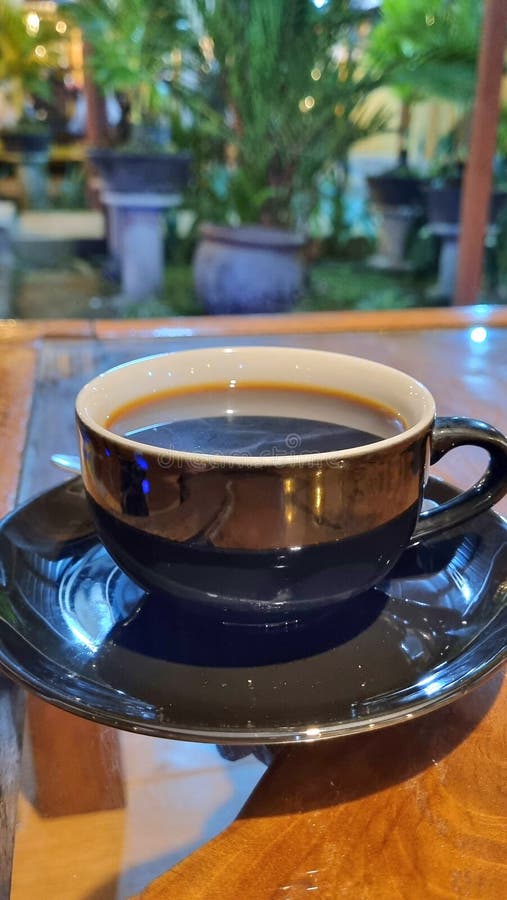 Enjoy a Cup of Coffee with Beautiful Mountain Views. Stock Photo ...