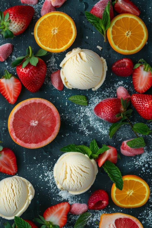 Enjoy a Delightful Selection of Ice Cream Flavors Stock Photo - Image ...