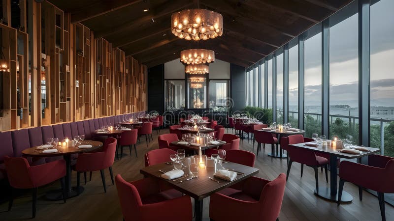 Enjoy Dinner at a Cozy Restaurant with Ready Tables Stock Image - Image ...