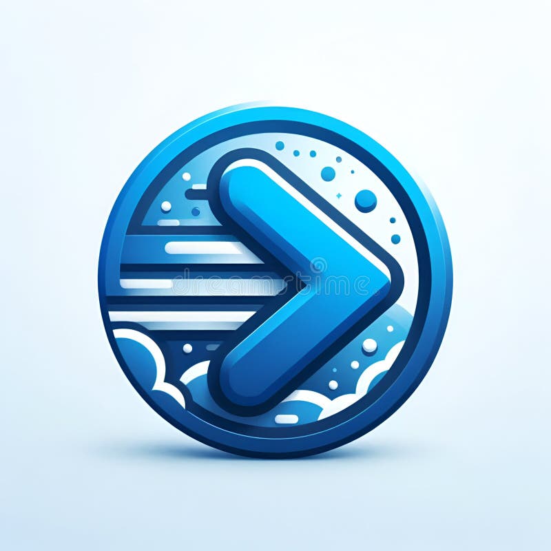 Effortless Navigation: Blue Next Page Button, Generative AI. Stock ...