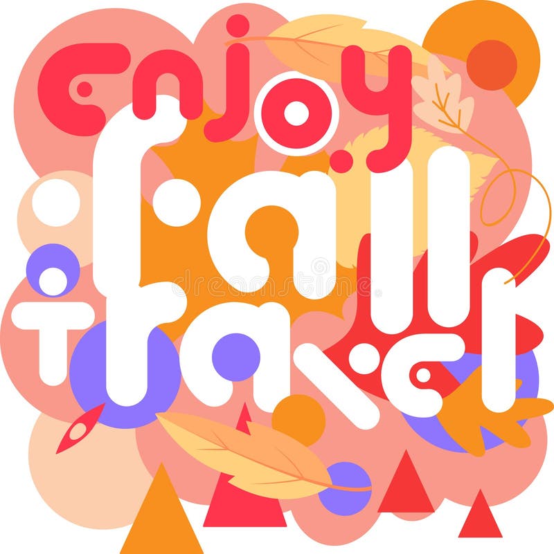 Enjoy Fall Travel Vector Design Banner Stock Vector - Illustration of ...