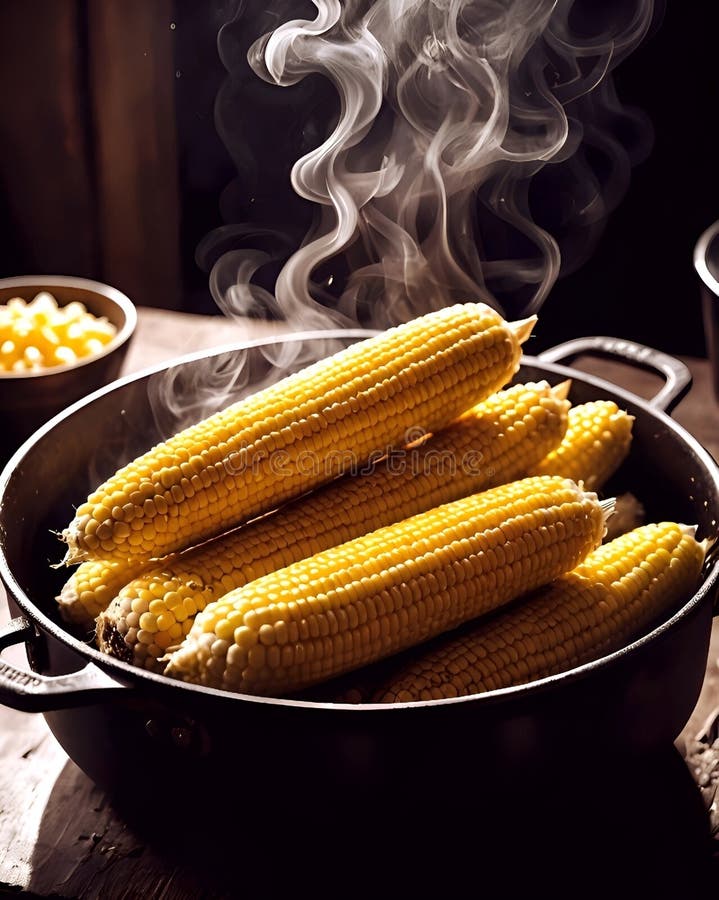 Cooked Corn: Comfort and Home-style Flavour Stock Image - Image of ...