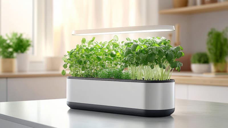 Enjoy Fresh Microgreens in a Modern Kitchen with a Stylish Hydroponic ...