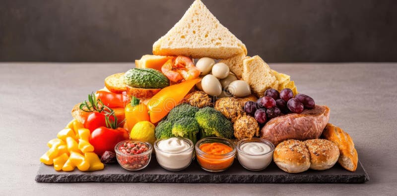 Enjoy Gourmet Platter with Variety of Flavors and Textures Stock Photo ...