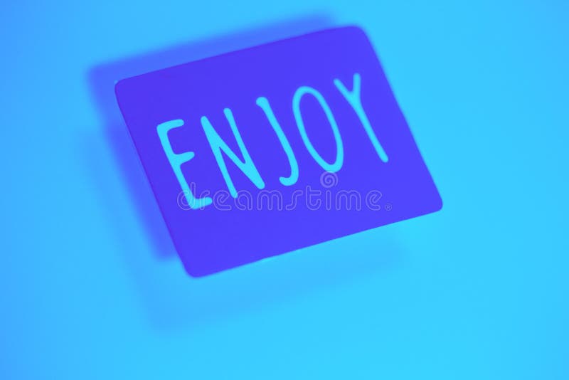 Enjoy Greetings Message Tag Stock Image - Image of happy, invitation ...