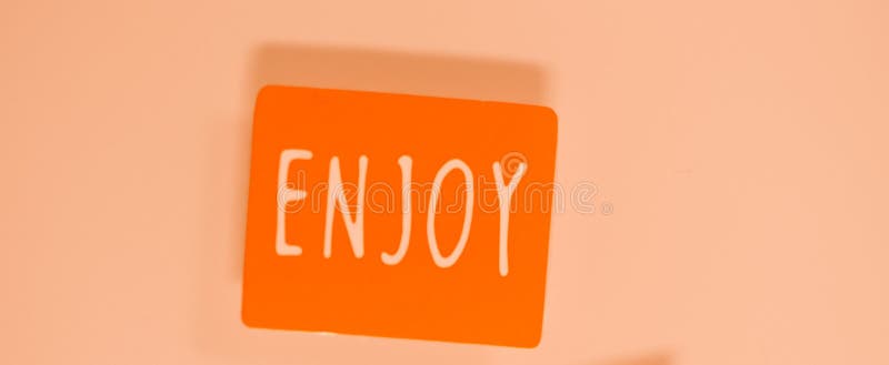 Enjoy Greetings Message Tag Stock Image - Image of label, love: 133057513