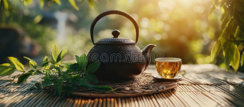 Enjoy Herbal Brew, a Calming Ritual with Traditional Tea Set Stock ...