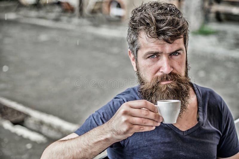 Espresso Arabica only. Coffee Break Concept. Guy Relaxing Espresso ... Espresso Arabica only. Coffee Break Concept. Guy Relaxing Espresso ...