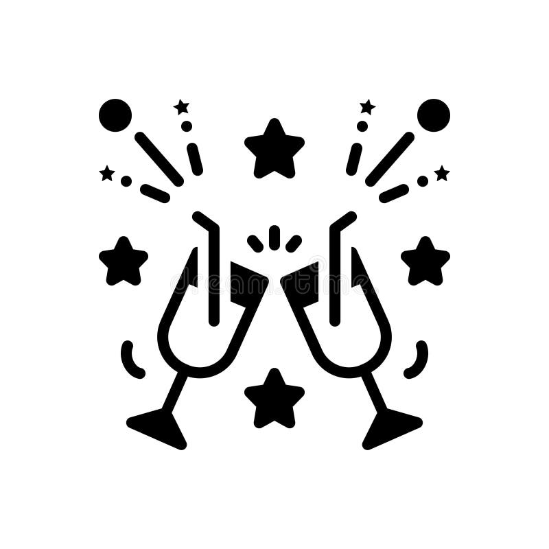 Black Solid Icon for Enjoy, Delight and Enjoyment Stock Vector ...