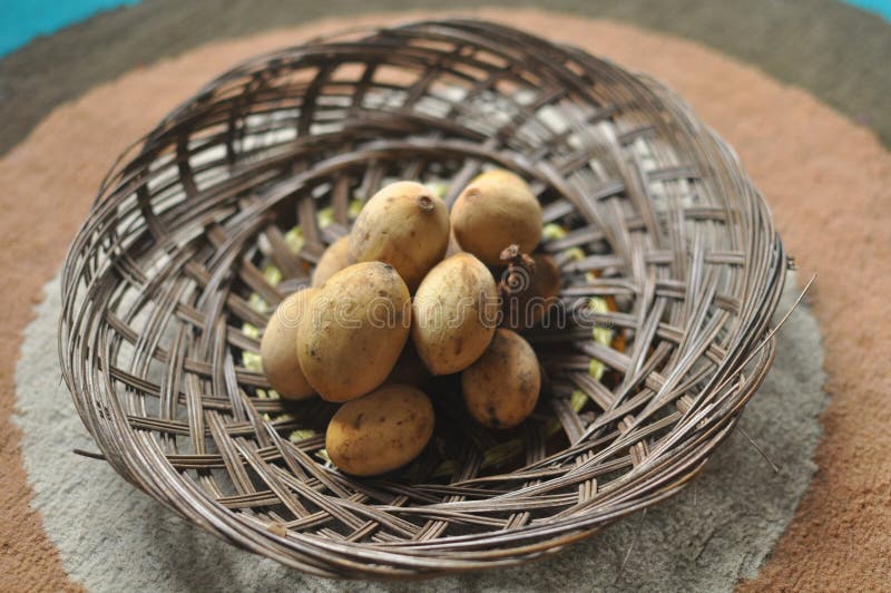 Enjoy the Langsat Fruit Produced by Indonesia Stock Photo - Image of ...