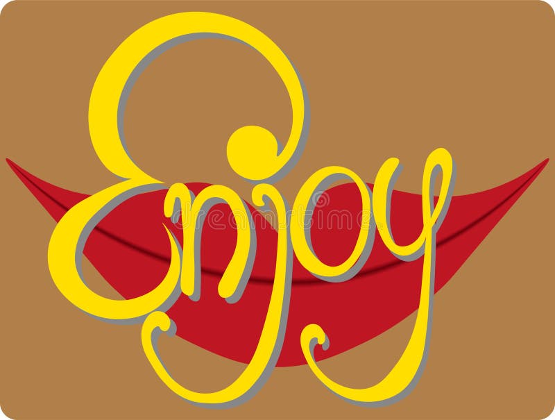 Word Enjoy Yellow Background Stock Illustrations – 450 Word Enjoy ...