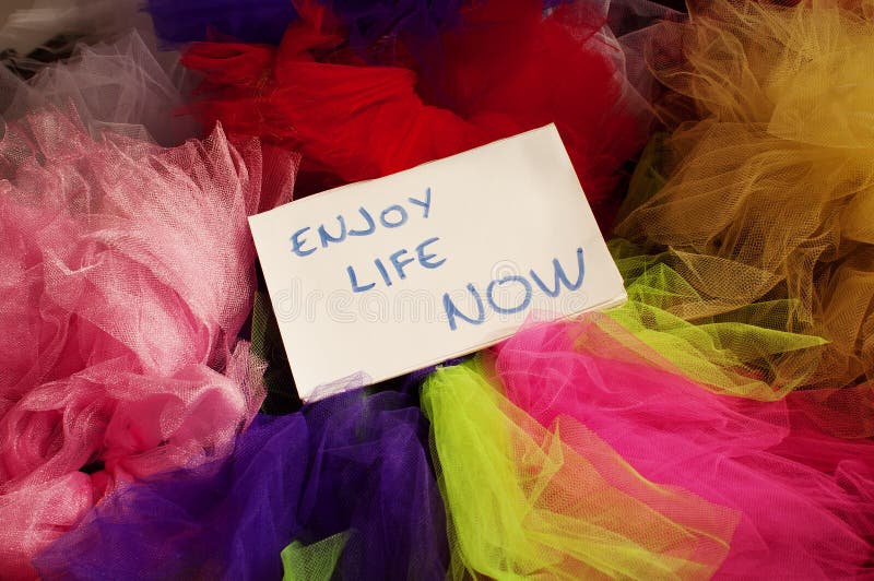 Enjoy life now stock photo. Image of life, inspirational - 36565418