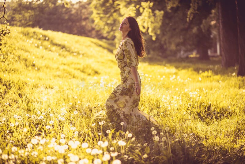 Enjoy in Life. Spring Season Stock Photo - Image of person, happiness ...