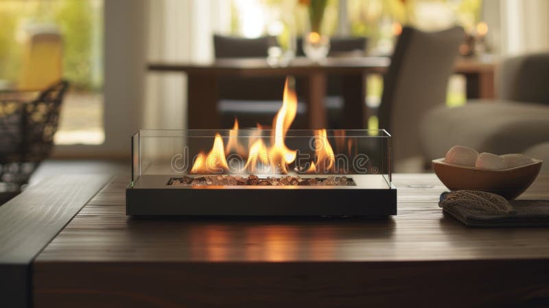 Enjoy the Mesmerizing Sight of Flames Flickering in this Sleek Tabletop ...