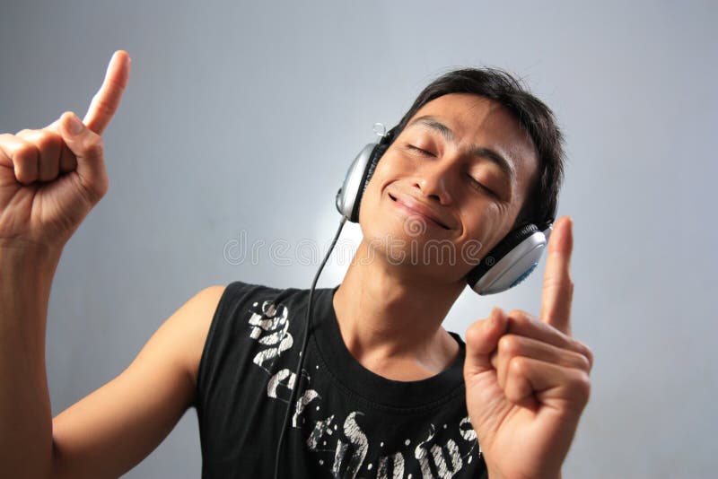 Enjoy music stock image. Image of glad, expression, beauty - 12325483