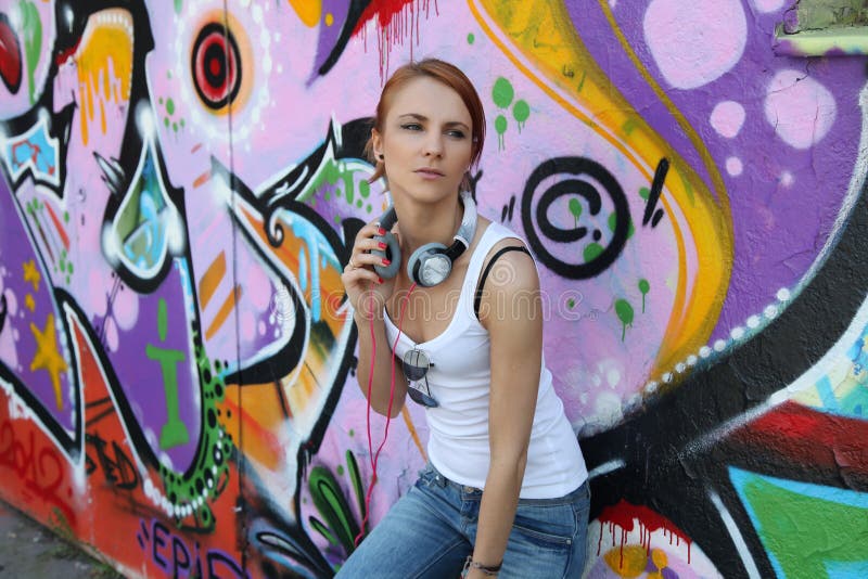 Enjoy music stock image. Image of cute, fashion, leisure - 24883293