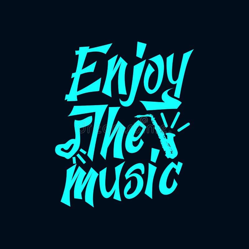 Enjoy music or die stock vector. Illustration of stars - 6044963