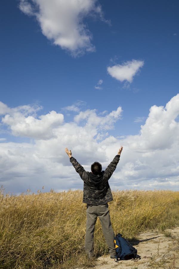 Asian Man Expressing His Excitement Stock Photo - Image of vertical ...