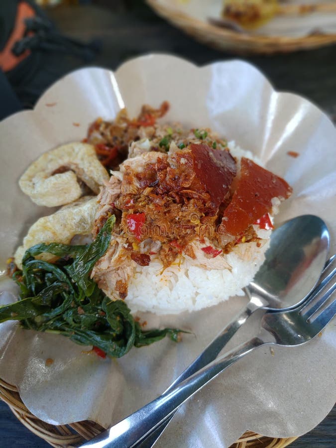 Enjoy Our Delicious Nasi Babi Guling Stock Image - Image of babi, nasi ...