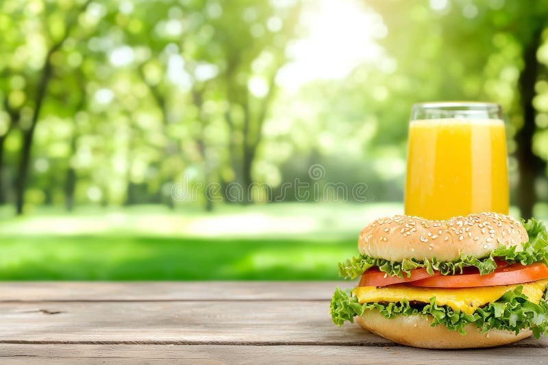 Enjoy a Refreshing Lunch Break in the Park with a Sandwich and a Drink ...