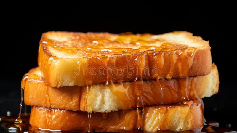 Enjoy the Simplicity of a Stack of Buttered Toast Stock Illustration ...