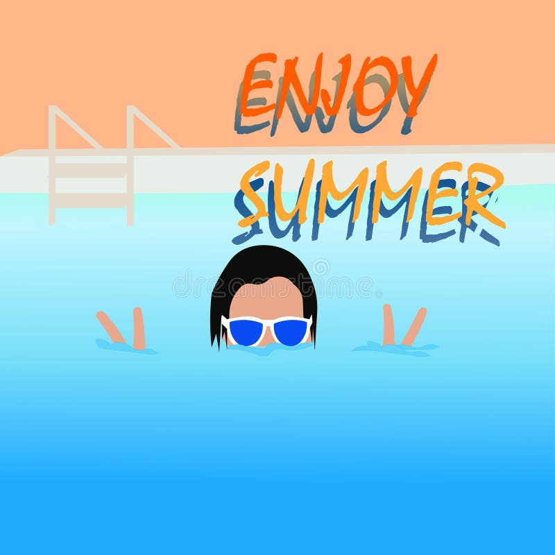 Enjoy Summer Beach Vector Design Stock Vector - Illustration of ...