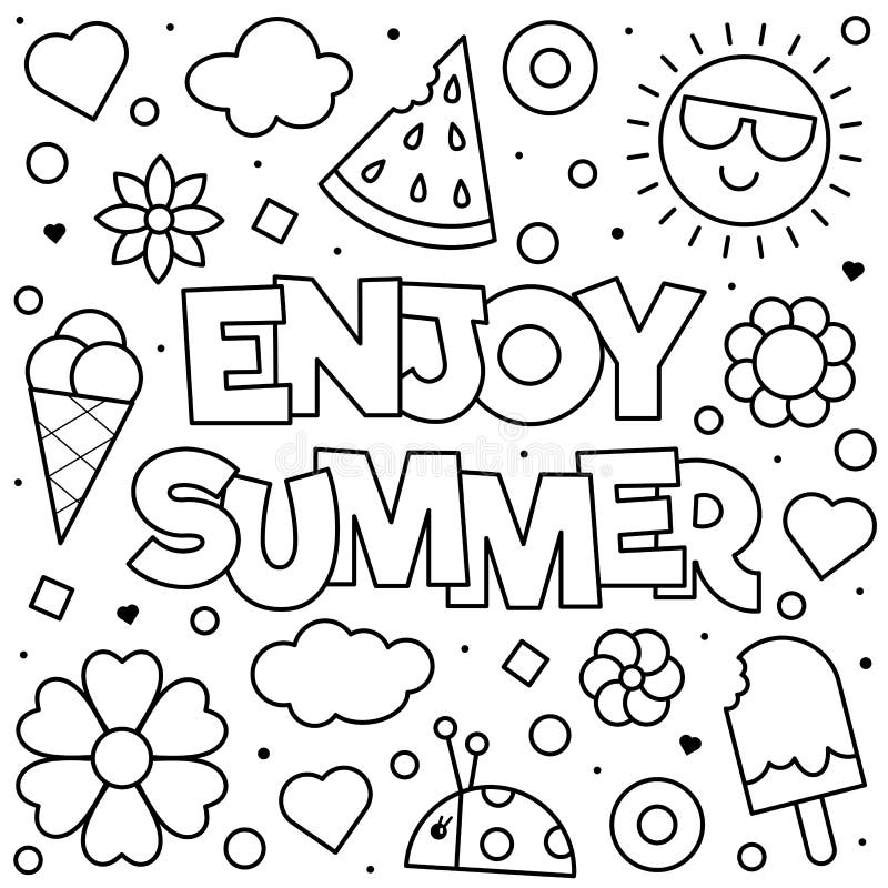 Enjoy Your Summer Coloring Page Coloring Pages