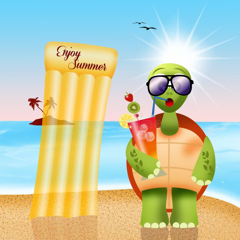 Enjoy summer stock illustration. Illustration of sunrays - 45418845