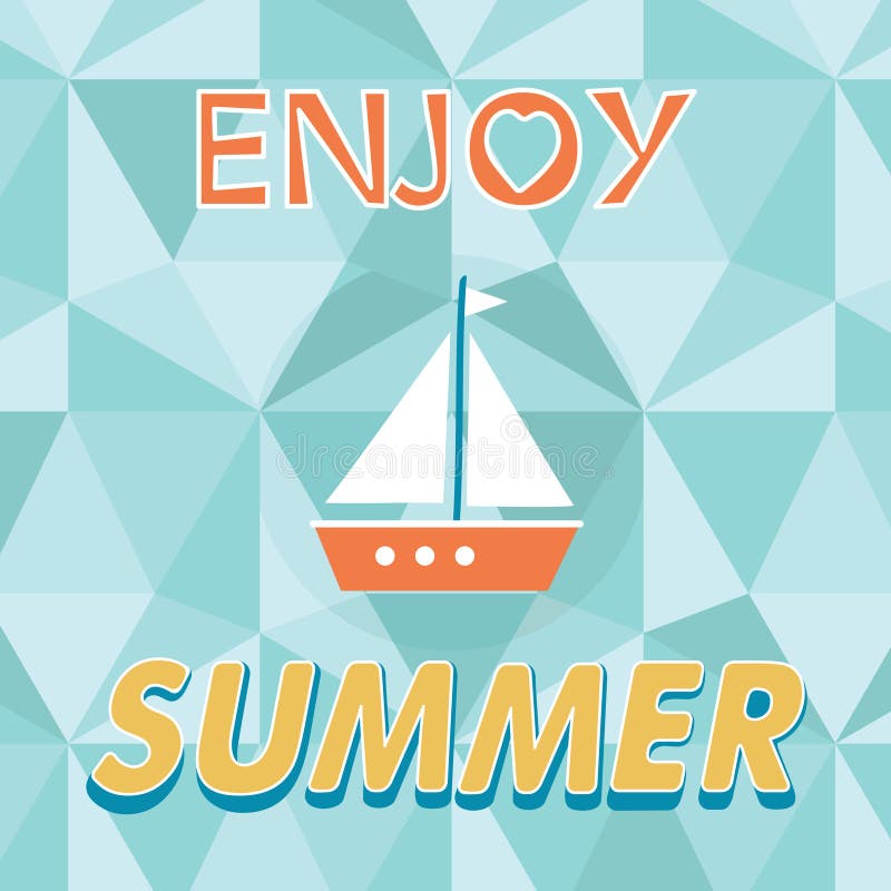 Enjoy the Summer Vintage T Shirt Design Stock Vector - Illustration of ...