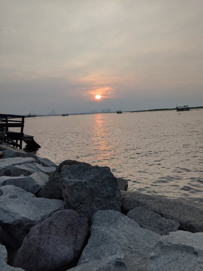 Enjoy the sunset stock photo. Image of wood, sunset - 261911340