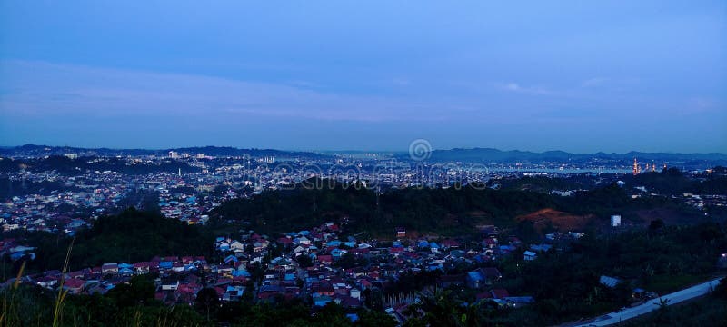 Enjoy the Sunset on the Hill Stock Photo - Image of morning, horizon ...