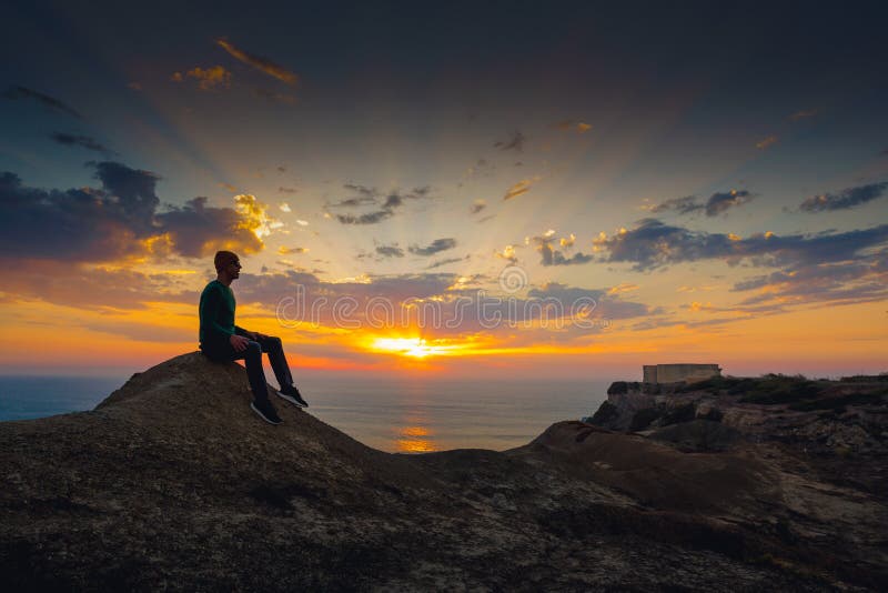 Enjoy the sunset stock image. Image of adventure, success - 105344801