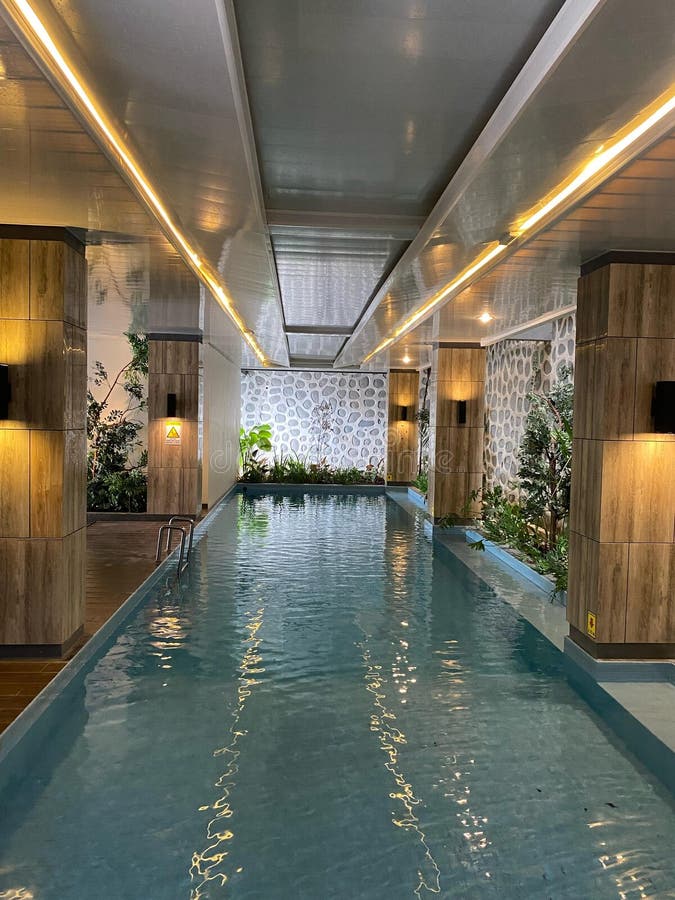 Enjoy Swimming in a Hotel with a Daytime Atmosphere Stock Image - Image ...