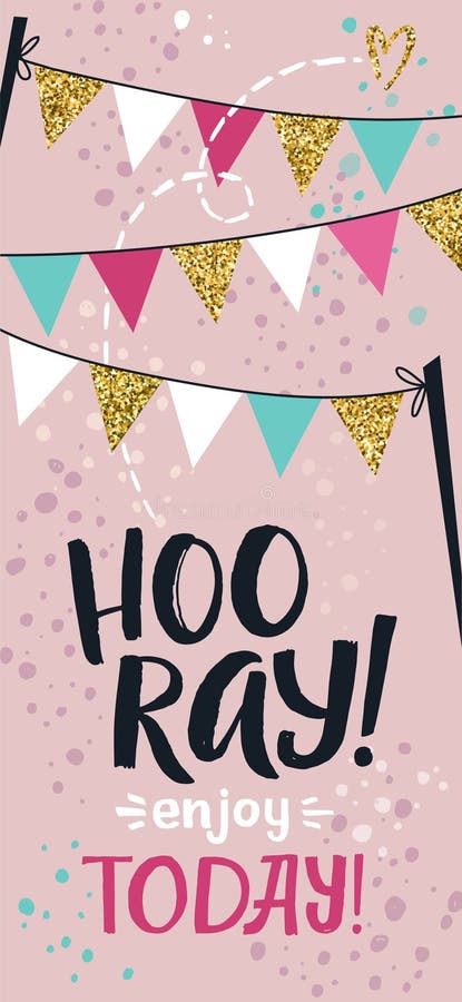 Enjoy Today Vertical Banner. Party Invitation Template Stock Vector ...