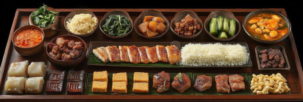 Enjoy Traditional Dishes in Every Bite with Culinary Theme Stock Image ...