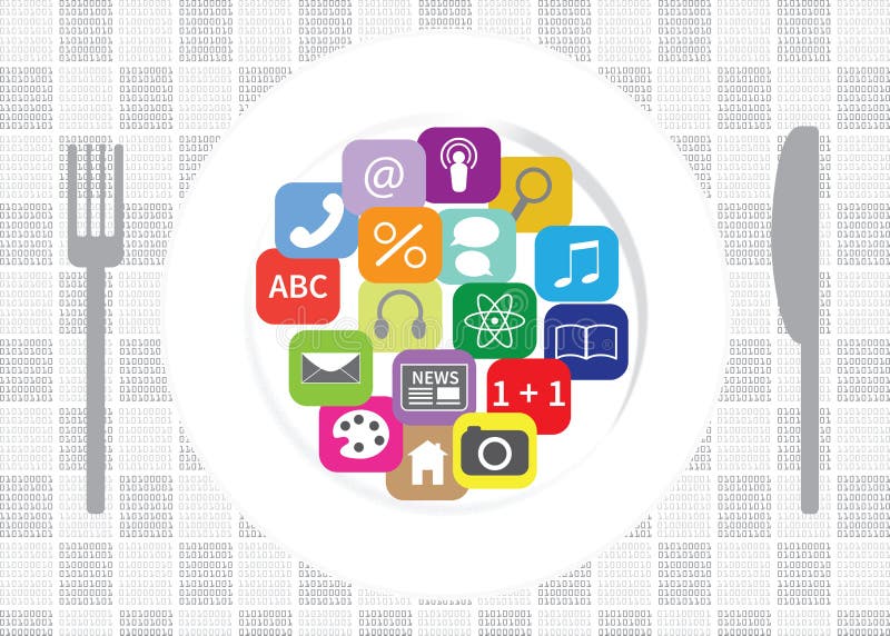 Enjoy using apps stock illustration. Illustration of technology - 38465496