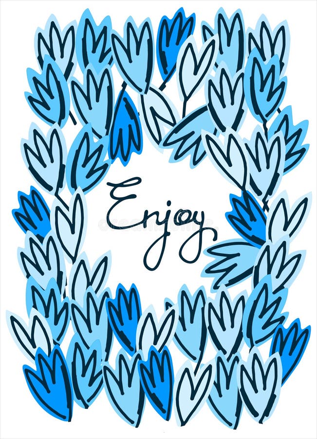 ENJOY. Continuous Line Cursive Word Enjoy Stock Vector - Illustration ...