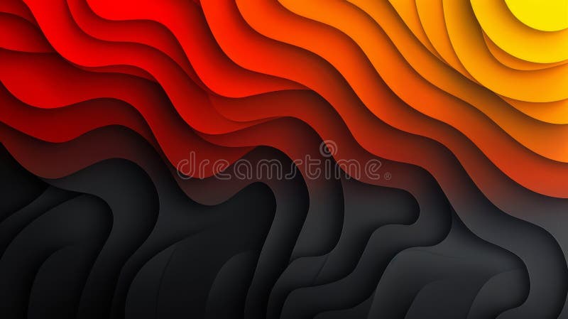 Enjoy the Vibrant Visual of Colorful Abstract Contours Red, Orange, and ...