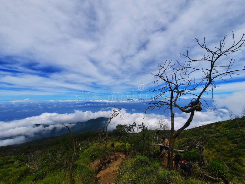 Enjoy the View at the Top of Mount Ciremai Stock Photo - Image of enjoy ...