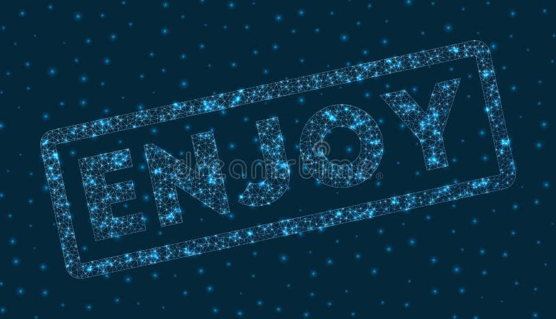 Enjoy word rendered stock illustration. Illustration of global - 54716918