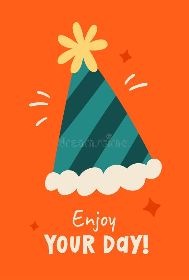 Enjoy Your Day Birthday Card Stock Vector - Illustration of card ...