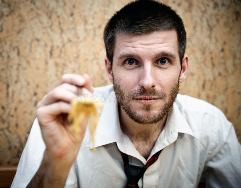 Enjoy your meal stock photo. Image of holds, nose, cooked - 14593354