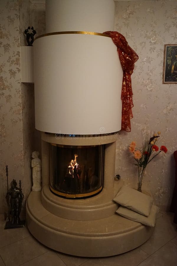 Enjoy Your Rest by the Home Fireplace. Berlin, Germany Stock Image ...