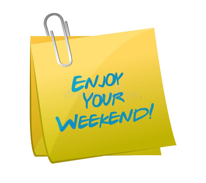 Enjoy Your Weekend Post. Illustration Design Stock Illustration ...