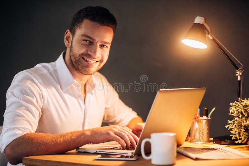 Enjoying His Work Even Night Stock Photos - Free & Royalty-Free Stock ...