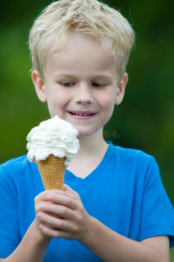 Enjoying an icecream stock photo. Image of childhood - 15754398