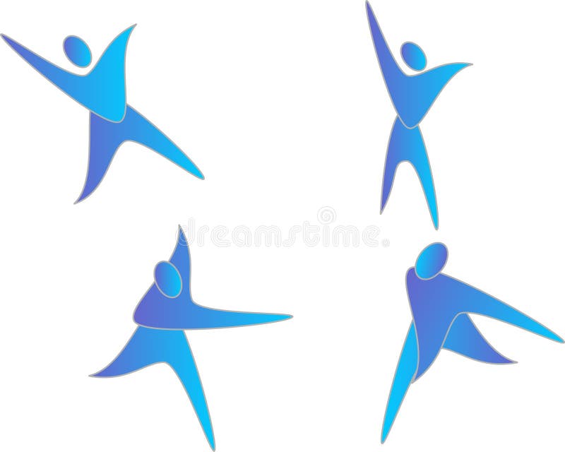 Modern Dancers Icons and Symbols Stock Vector - Illustration of figure ...