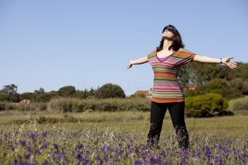 Enjoying Life in the Spring Stock Photo - Image of happy, confident ...